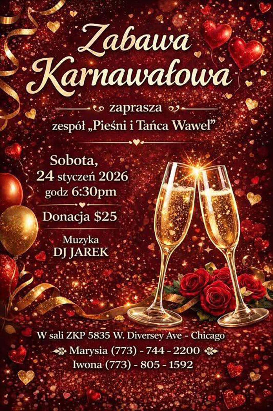 Zabawa karnawałowa Młodzieżowego Zespołu Pieśni i Tańca „Wawel”